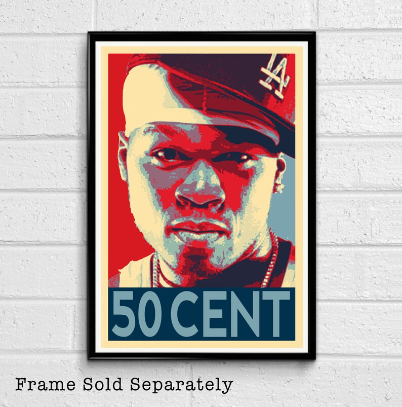 50 Cent Illustration Music Rap Hip Hop Pop Art Musician Home | Etsy