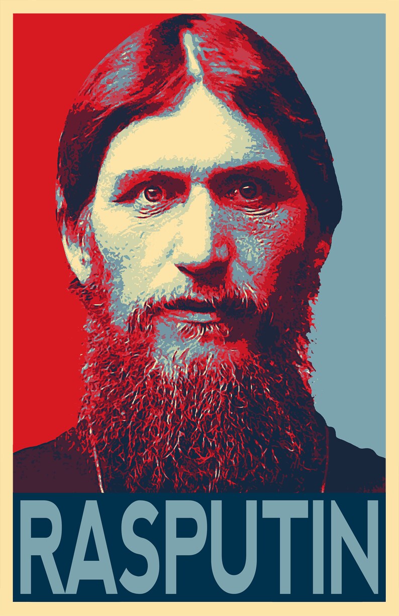 Grigori Rasputin Russian Mystic Illustration 2 Russia | Etsy