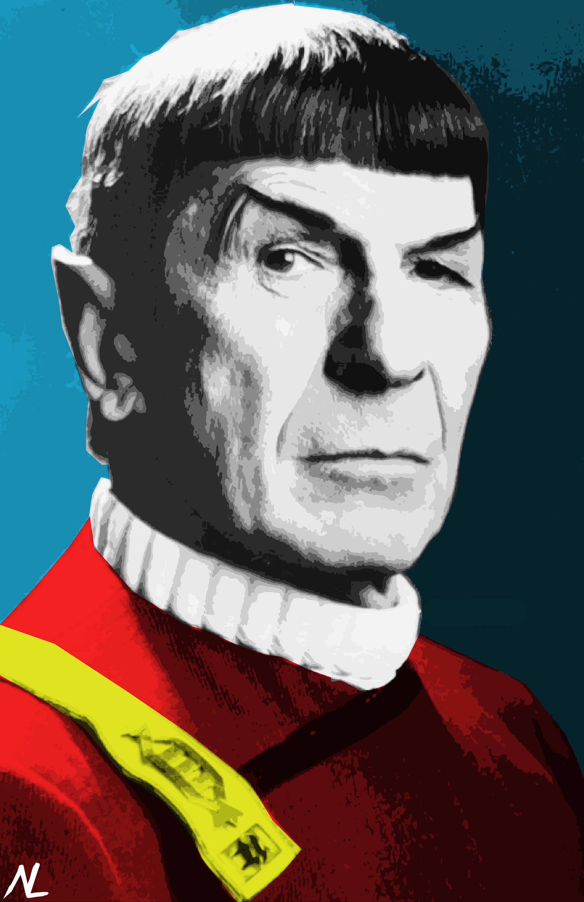 Mr. Spock from Star Trek Illustration 1 Film Pop Art Movie | Etsy