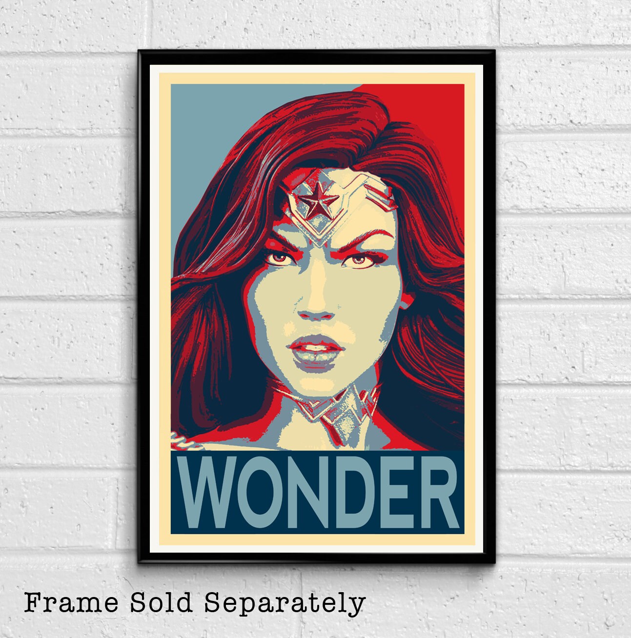 Wonder Woman Pop Art Illustration Justice League Superhero Etsy