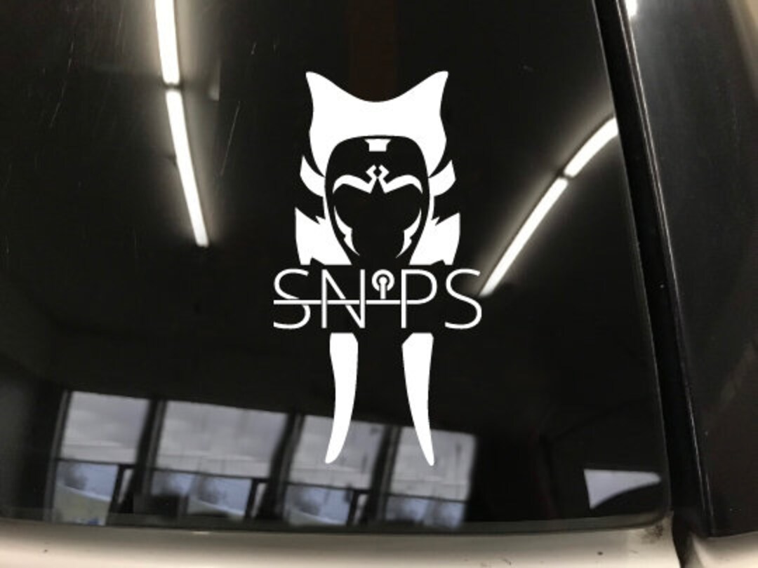 Ahsoka Tano SNIPS Decal white Vinyl - Etsy