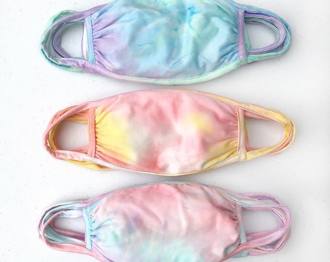 Tie Dye Face Mask/pastel Face Mask/ Cute Mask/ Petite Face Mask ...