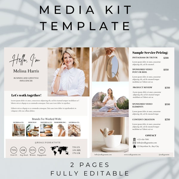 Media Kit Template - Etsy