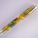 Hand Turned Acrylic Rollerball Pen - Yellow and Gray Swirl - Rhodium ...