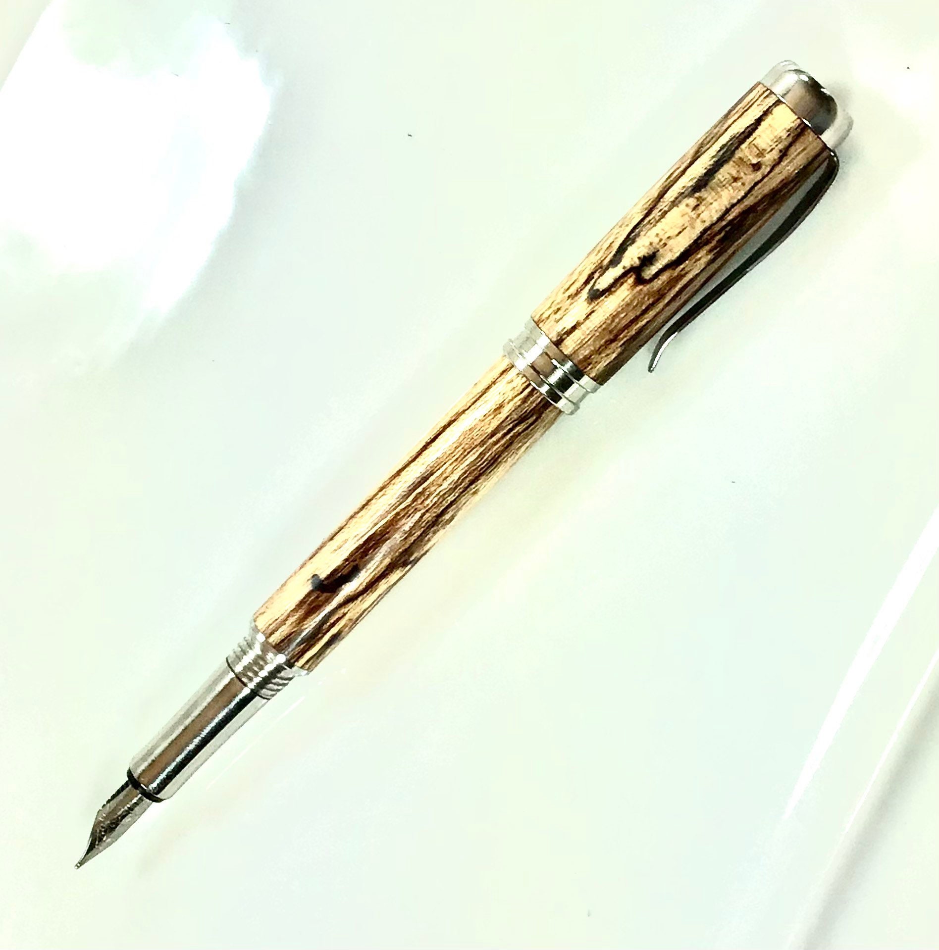 Wooden Fountain Pen Spalted Hackberry Made in USA - Etsy