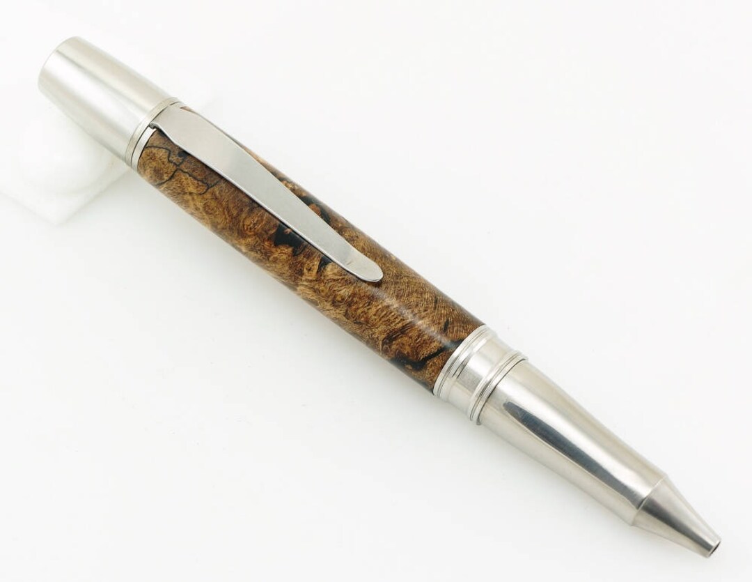 Custom Wooden Ball Point Pen - Spalted Maple Burl - Made in USA ...