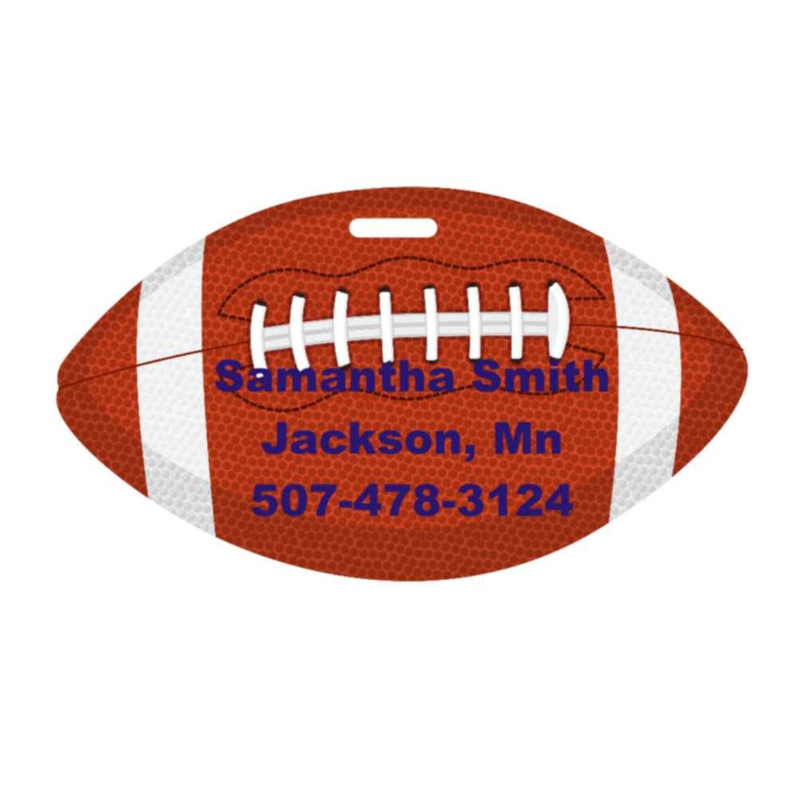 Backpack Tag Girls Football Tag Gym Bag Tag Lunch Box Tag - Etsy