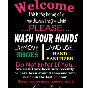 Sign for Sick Households, Warning Sign Not to Visit Unless ...