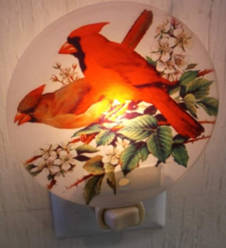 Cardinal Night Light Bird Night Light Decorative Night | Etsy