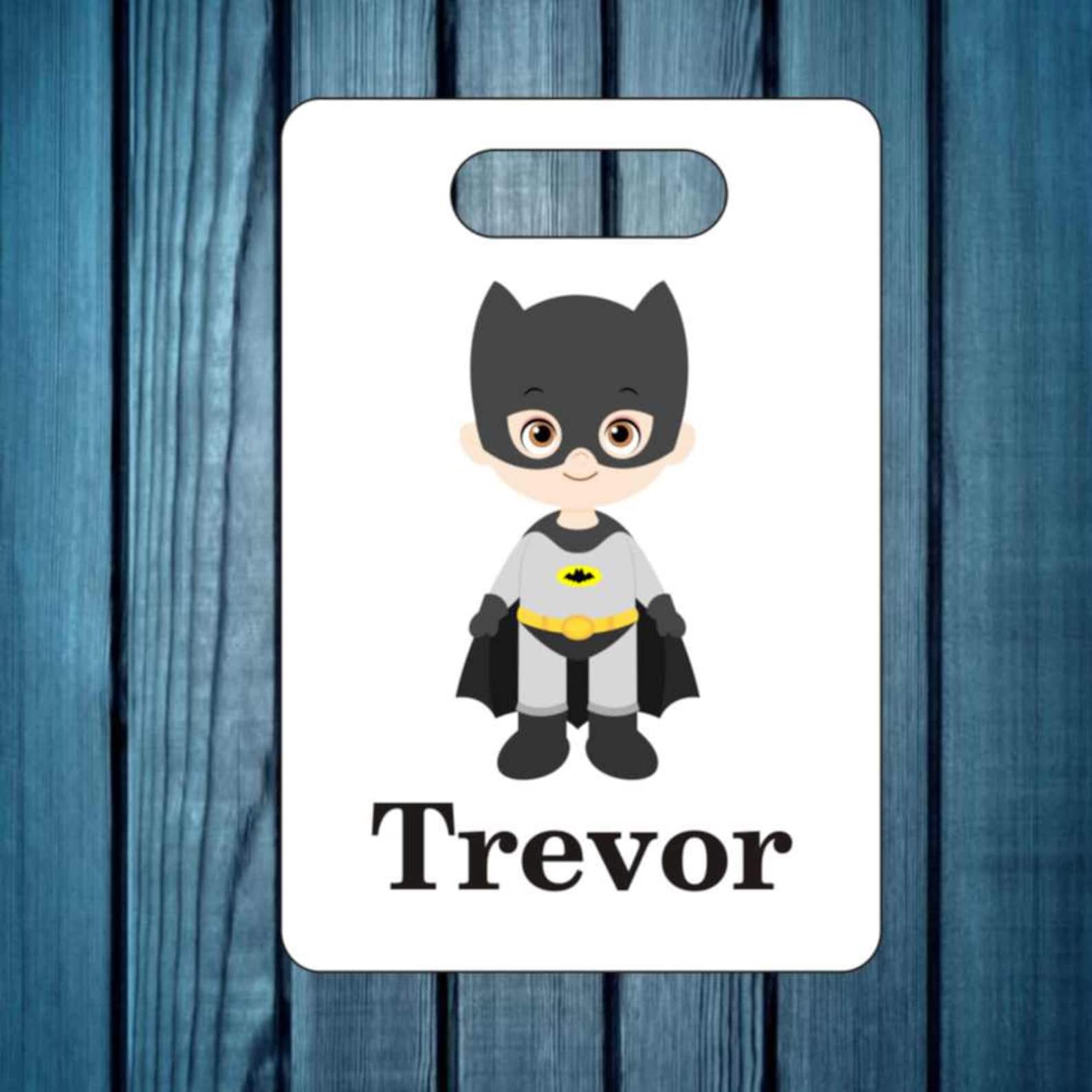 Backpack Tag Super Hero Bag Tag Custom Tag Personalized | Etsy