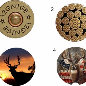 12 Gauge Ammo, Car Coaster Set of 2, Men's Car Coaster, 2nd Amendment ...