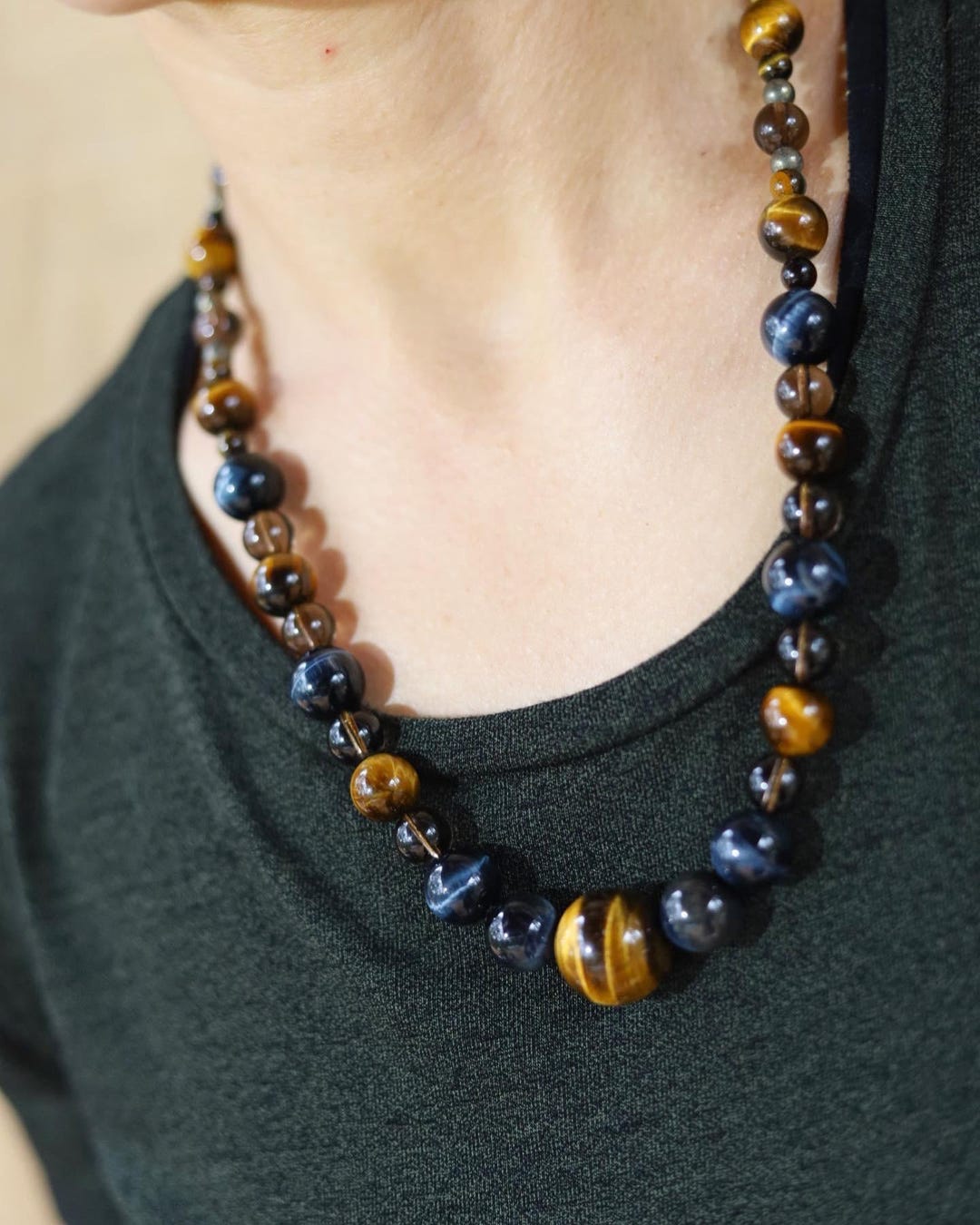 Smoking Hawk Tigers Eye Necklace. - Etsy