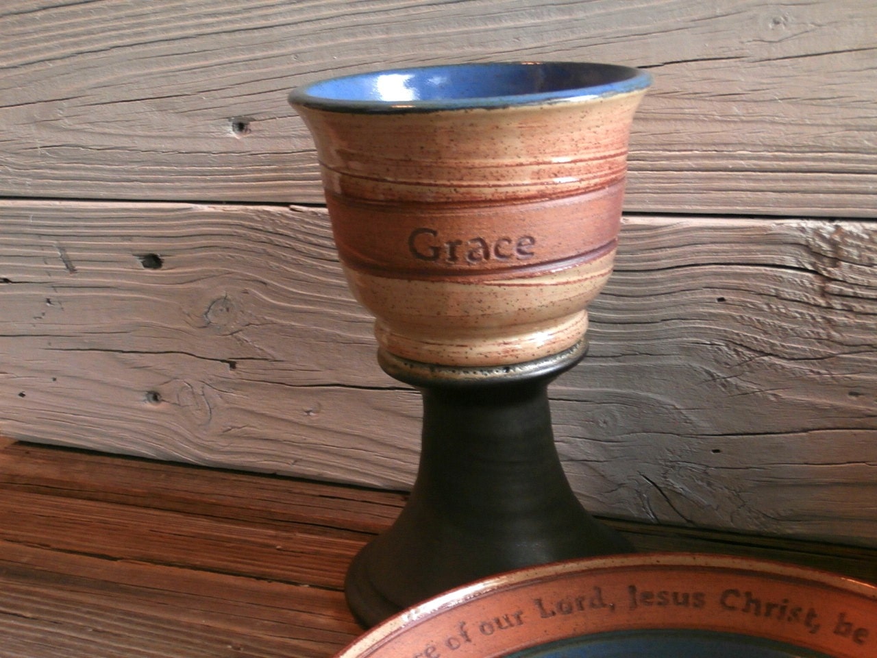 The Grace of the Lord Stoneware Pottery Communion Set - Etsy