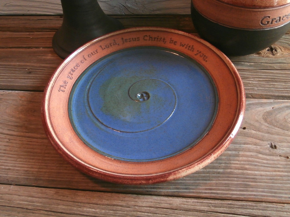 The Grace of the Lord Stoneware Pottery Communion Set - Etsy
