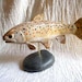 Stoneware Ceramic Brown Trout on Montana River Stone Base - Etsy