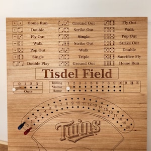 Baseball Board Game - Personalized, Maple, Custom, College, MLB, School ...