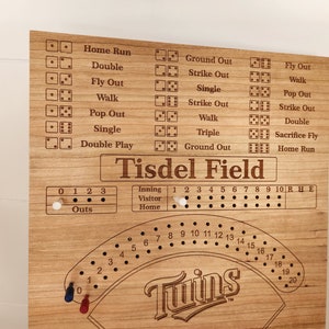 Baseball Board Game - Personalized, Maple, Custom, College, MLB, School ...