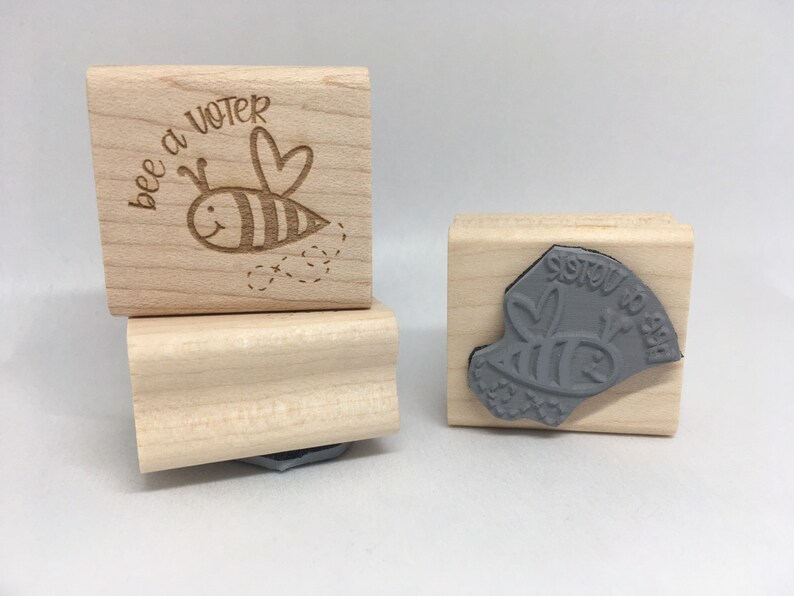 Bee A Voter Rubber Stamp for Postcards to Voters and GOTV Initiatives ...