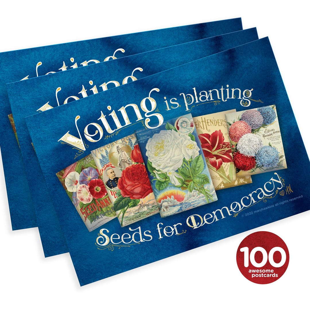 Mary Likes Postcards Set of 100 "seeds for Democracy" Postcards ...