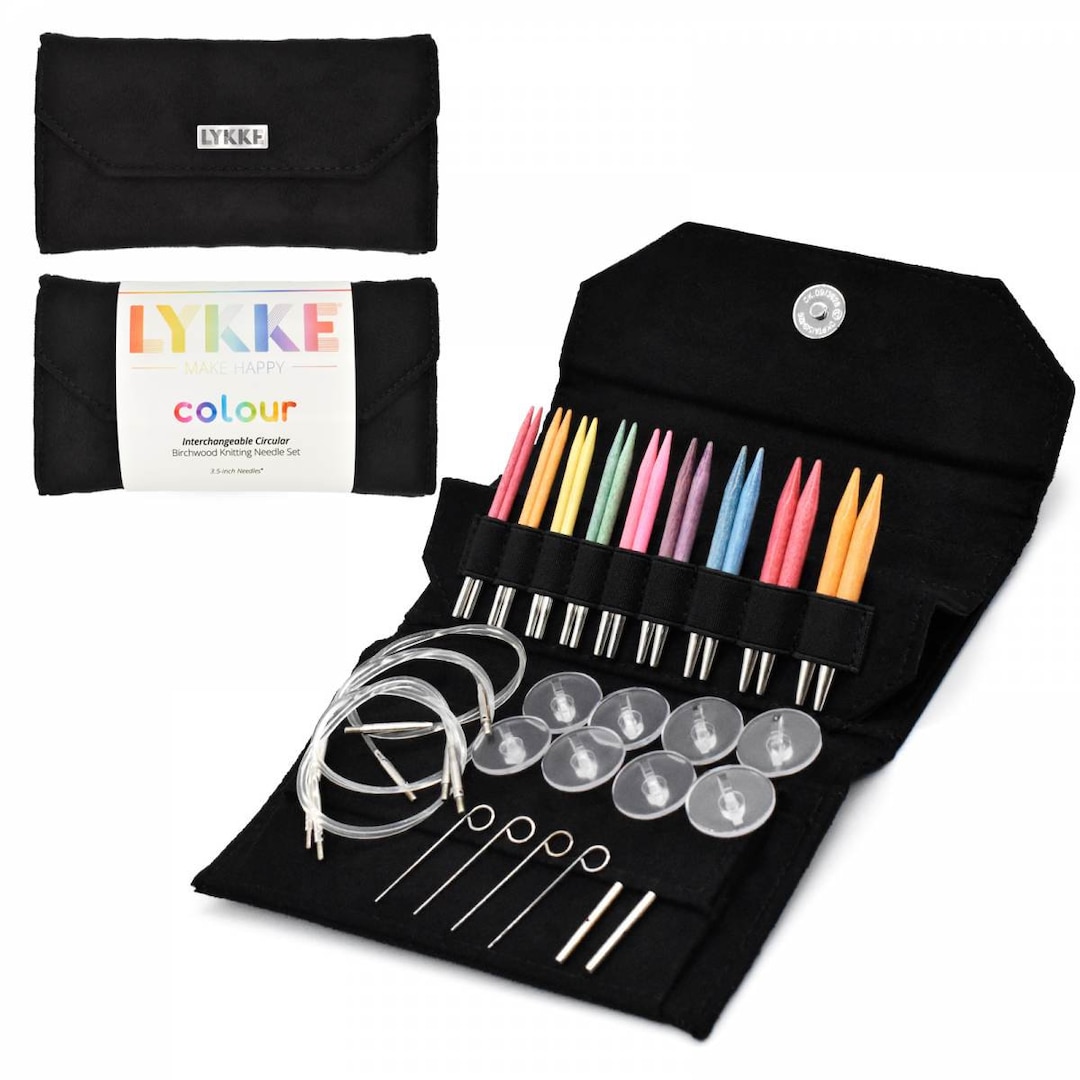 LYKKE Knitting Needles - Colour 3.5" Interchangeable Circular Needle ...