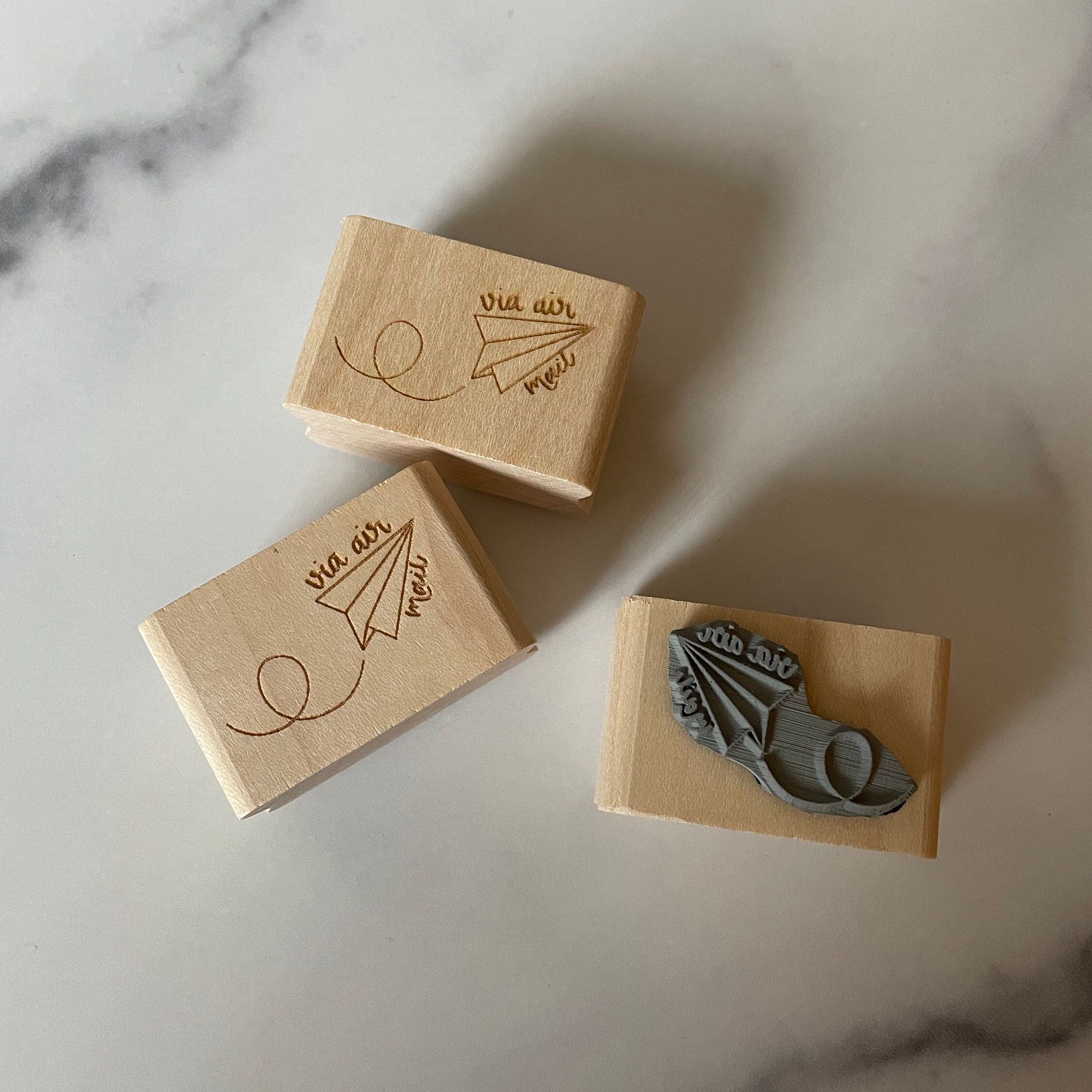 Via Air Mail Rubber Stamp - Etsy