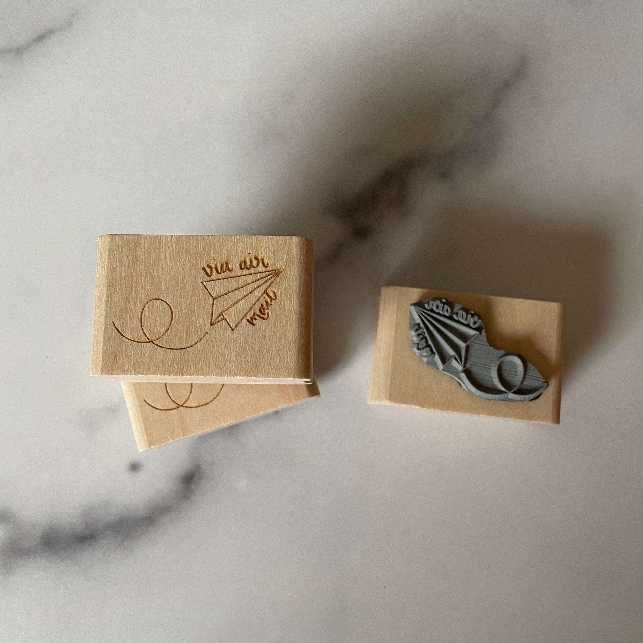 Via Air Mail Rubber Stamp | Etsy