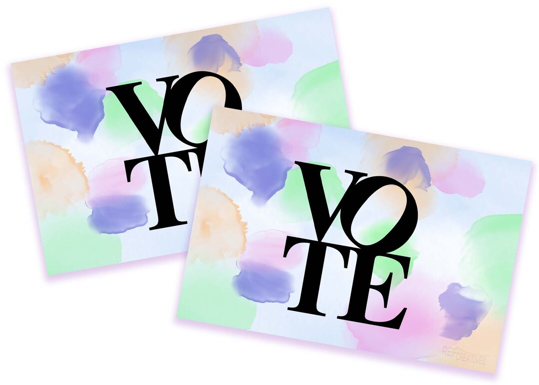 Postcards to Voters "vote in Watercolor" Vote Postcard - Etsy