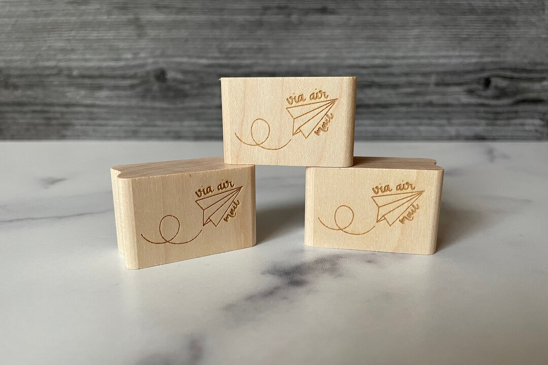 Via Air Mail Rubber Stamp - Etsy