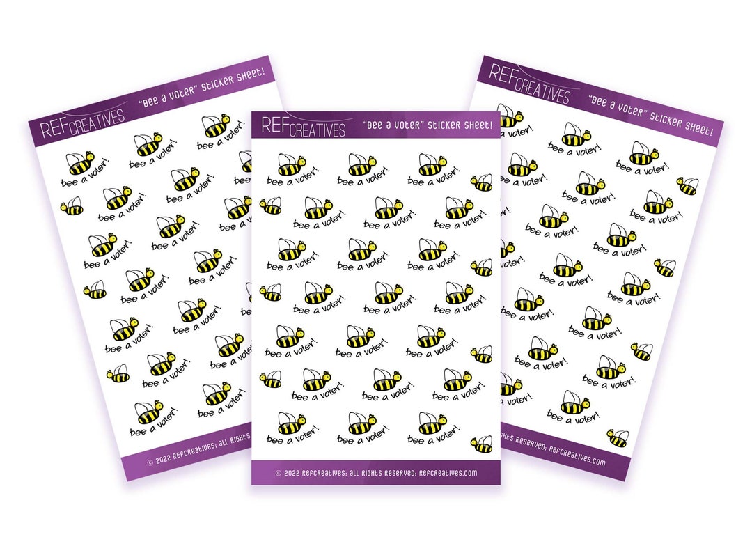 Bee a Voter Sticker Sheet - Etsy