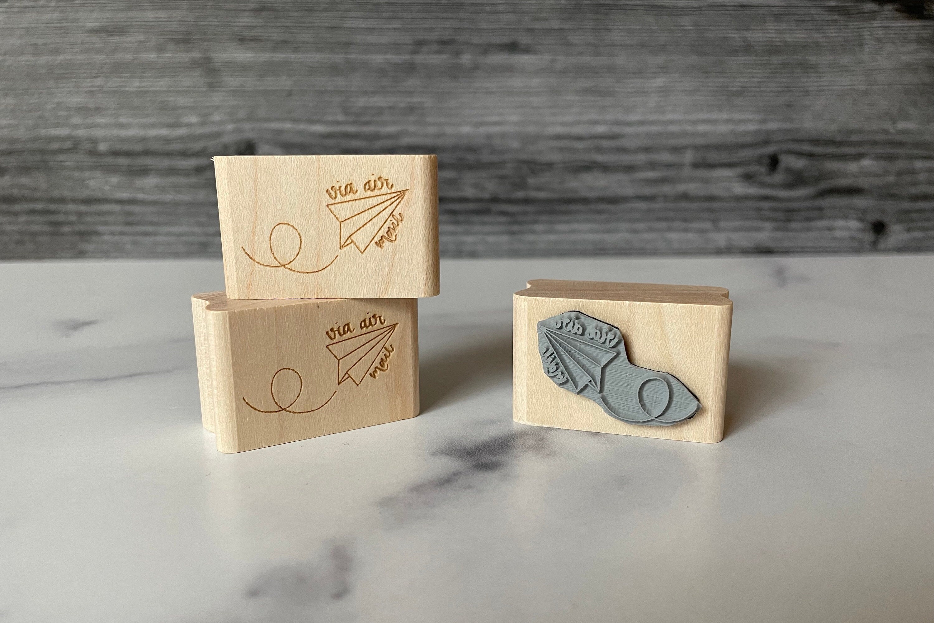 Via Air Mail Rubber Stamp | Etsy