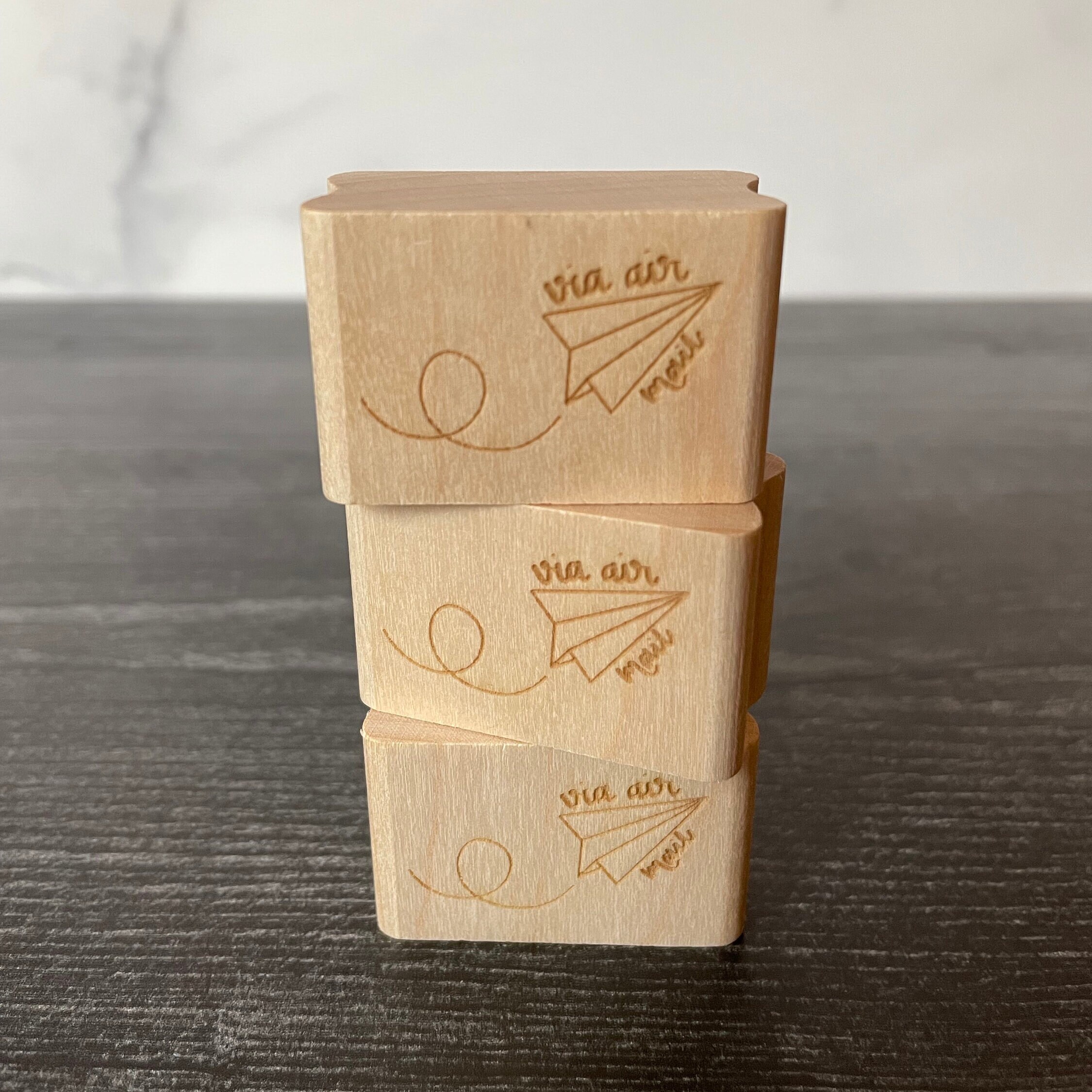 Via Air Mail Rubber Stamp | Etsy