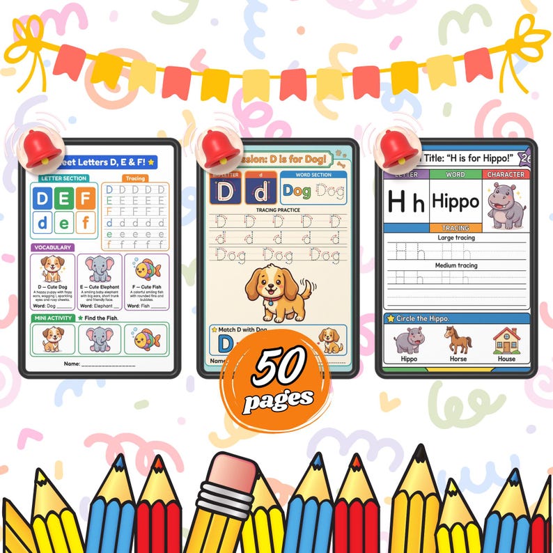 50 Alphabet Tracing Worksheets | ABC Letter Practice for Preschool ...