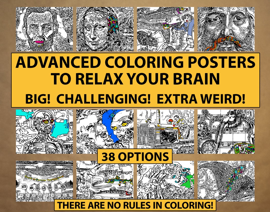 Coloring Posters: Large, Challenging and Weird Cures Screen Overload ...