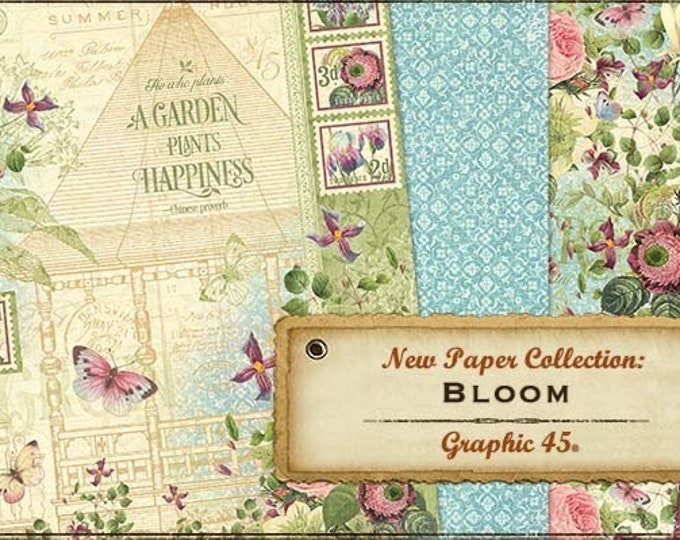 Graphic 45 Bloom 12x12 Papers - Etsy