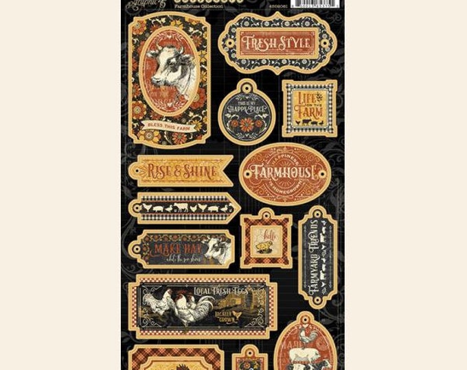 Graphic 45 Farmhouse Chipboard - Etsy