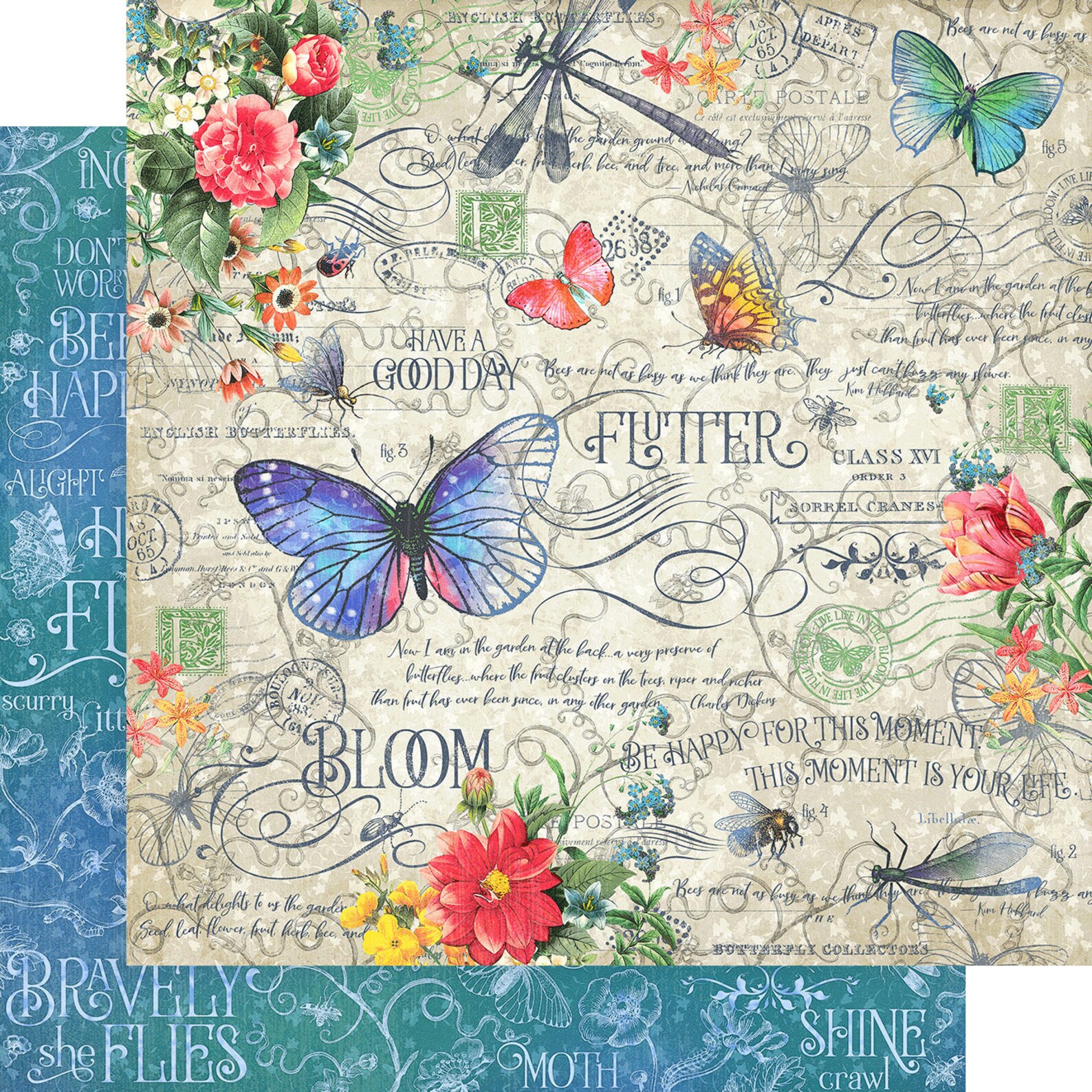 Graphic 45 Flutter 8”x 8” Paper Pad - Etsy