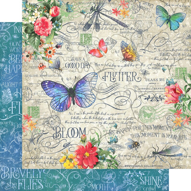Graphic 45 Flutter 8”x 8” Paper Pad - Etsy