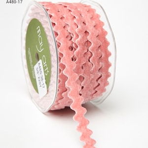 2 Yards-3/8 Inch Adhesive Velvet Ric Rac Ribbon With Cut Sealed ...