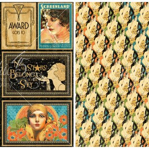 Graphic 45 Vintage Hollywood 12x12 Paper Set - 1 of Each 8 Design ...