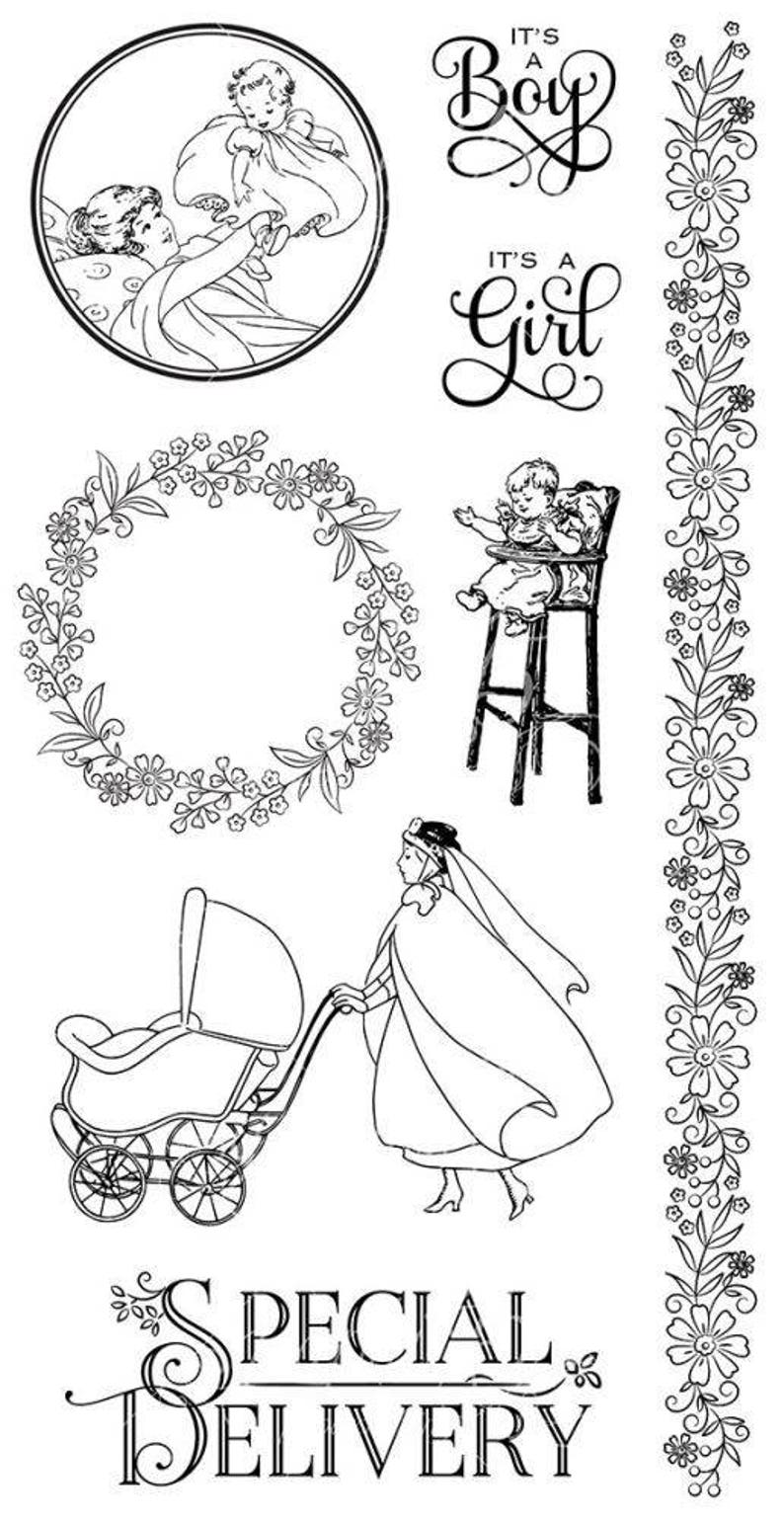 Graphic 45 "precious Memories" Cling Rubber Stamp Set 1, 2 & 3 - Etsy