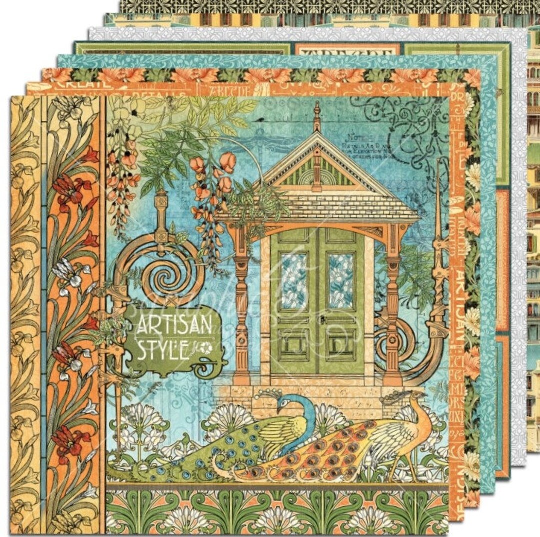 Graphic 45 "artisan Styles" 12x12 Paper - 1 of 8 Different Double Sided ...