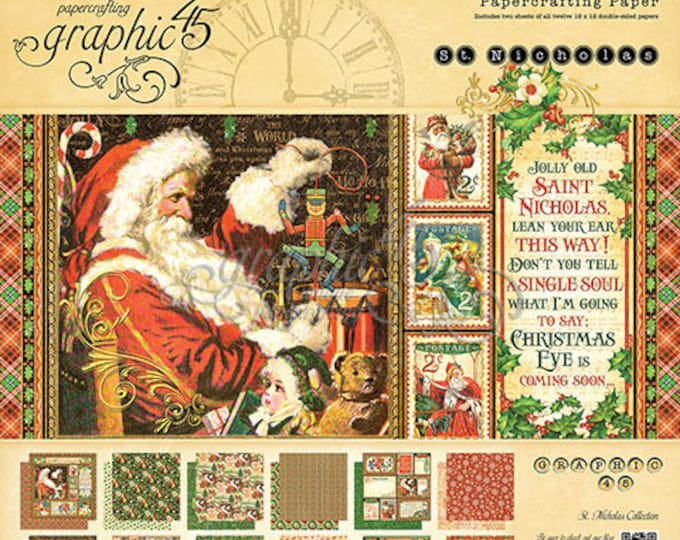 Graphic 45 st Nicholas 8 X 8 Paper Pad - Etsy