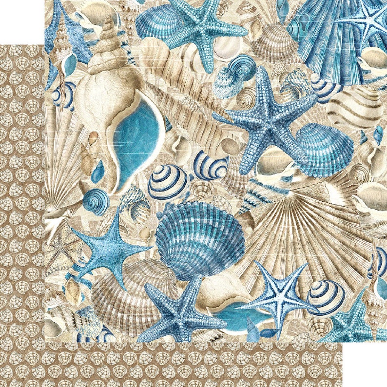 Graphic 45 Ocean Blue 8 Sheets 12 X 12 for Scrapbooking, Mix Media ...