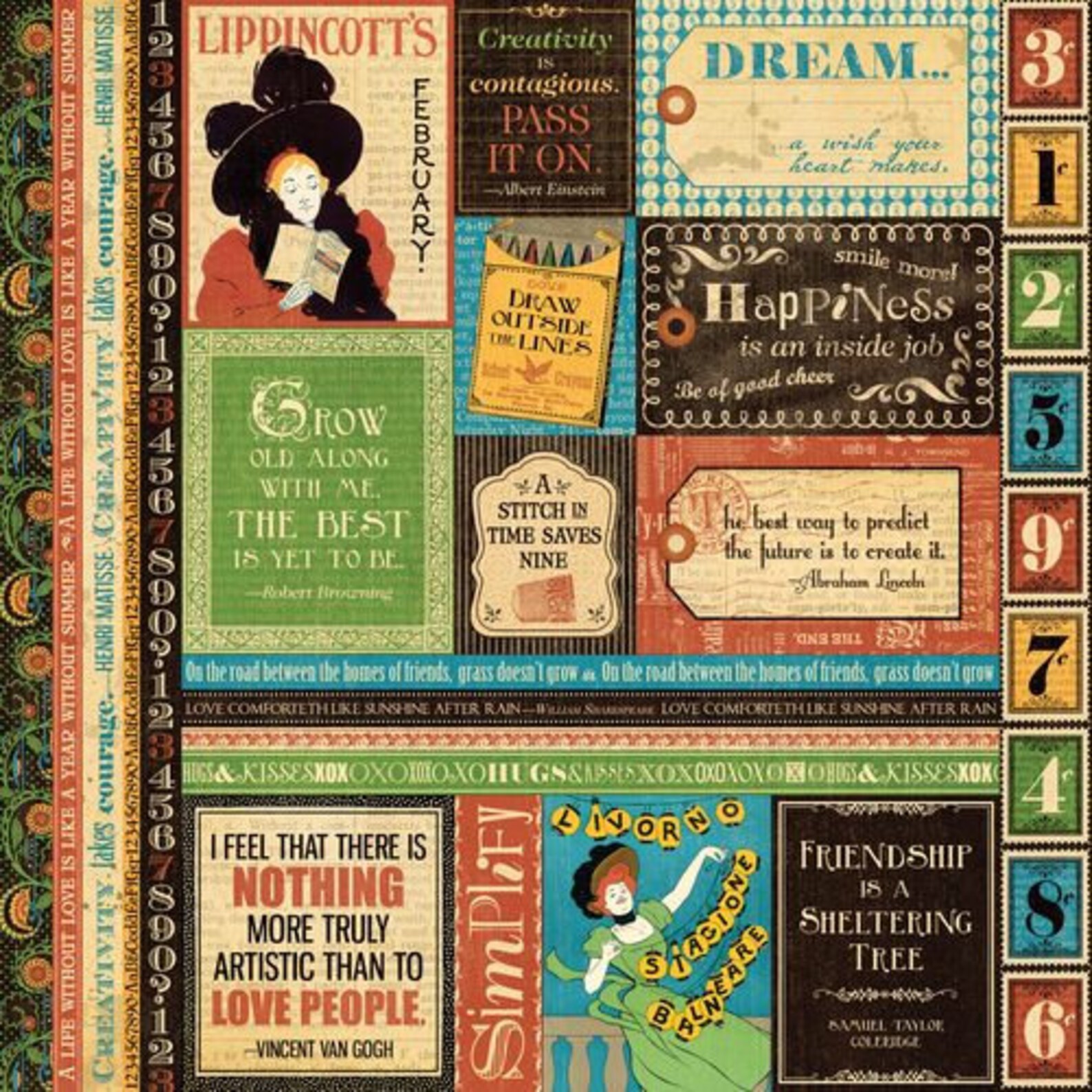 Graphic 45 Typography Collection-dream 12x12 Double-sided - Etsy