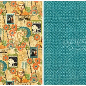 Graphic 45 Vintage Hollywood 12x12 Paper Set - 1 of Each 8 Design ...