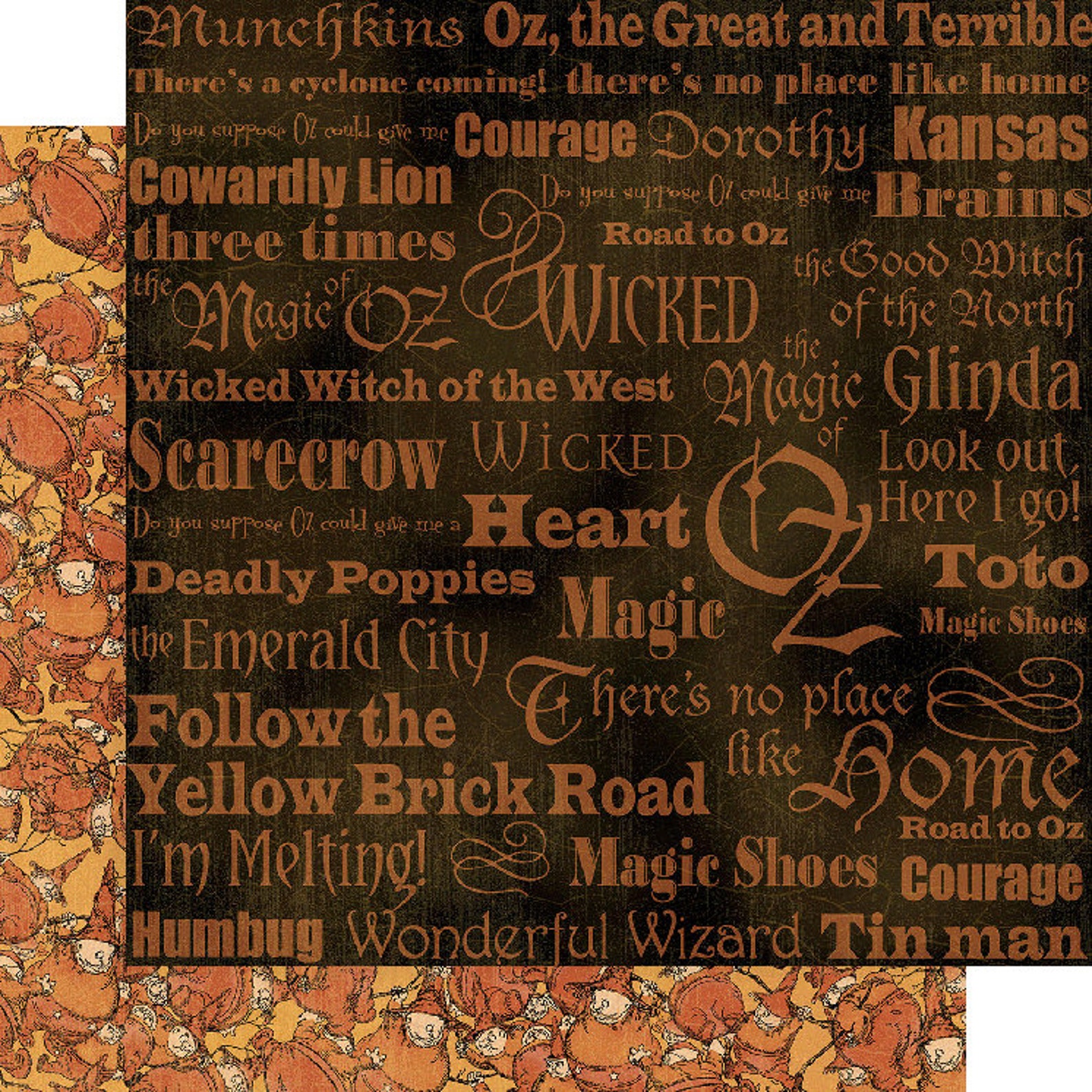 Graphic 45 magic of Oz 12x12 Paper 8 Design - Etsy