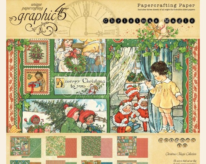Graphic 45 Christmas Time 8 X 8 Paper Pad Etsy