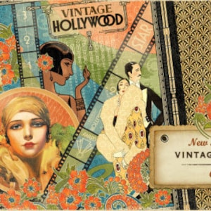 Graphic 45 Vintage Hollywood 12x12 Paper Set - 1 of Each 8 Design ...