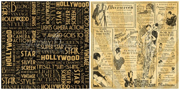 Graphic 45 Vintage Hollywood 12x12 Paper Set 1 of each 8 | Etsy