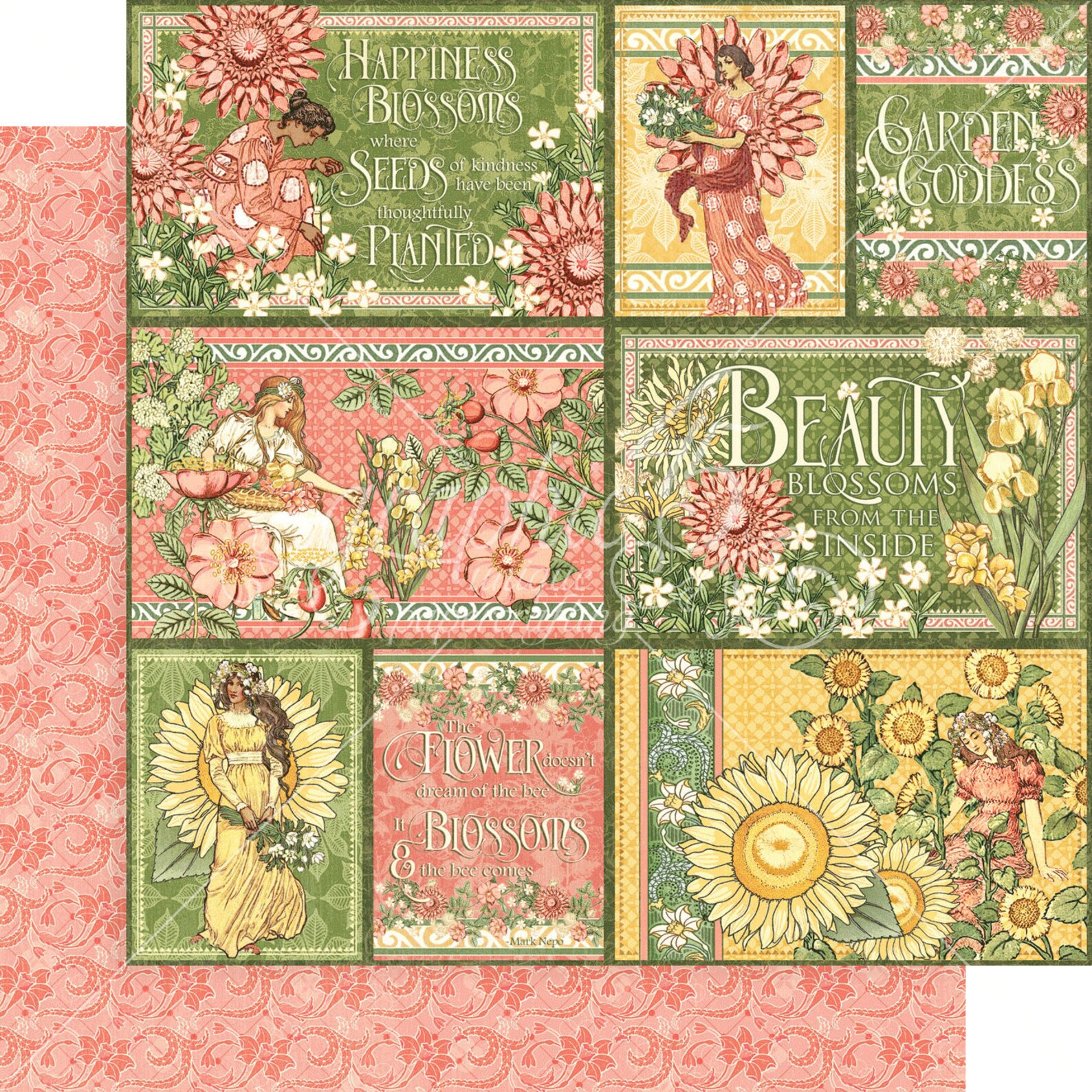 Graphic 45 Garden Goddess 8 Design Sheets of 12 X 12 - Etsy